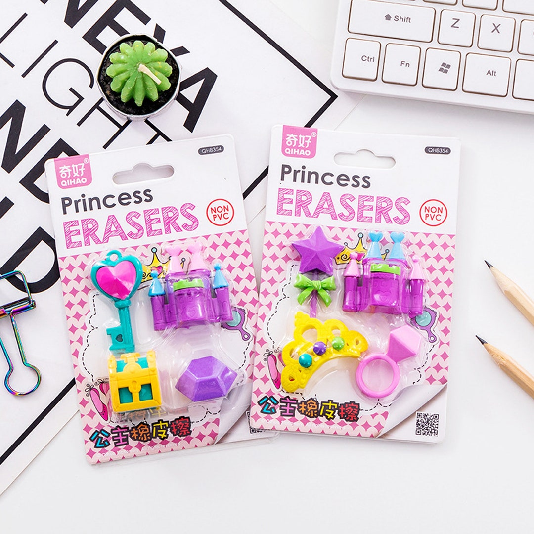 Princess Eraser Pack Cute Erasers for Girls Kawaii Castle - Etsy