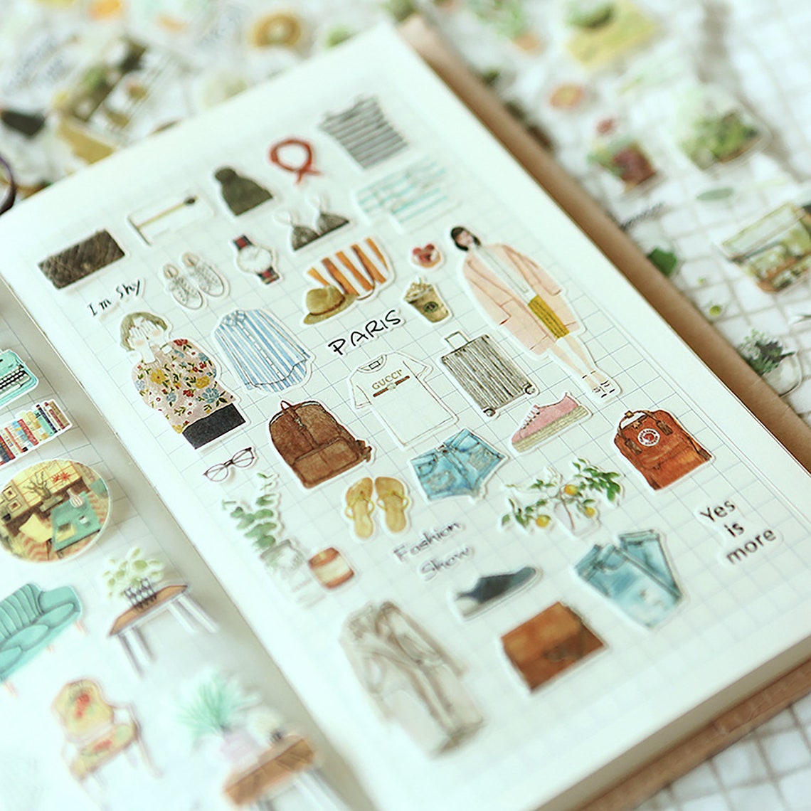 Lifestyle Stickers Daily Life Stickers Outfit Stickers OOTD - Etsy UK