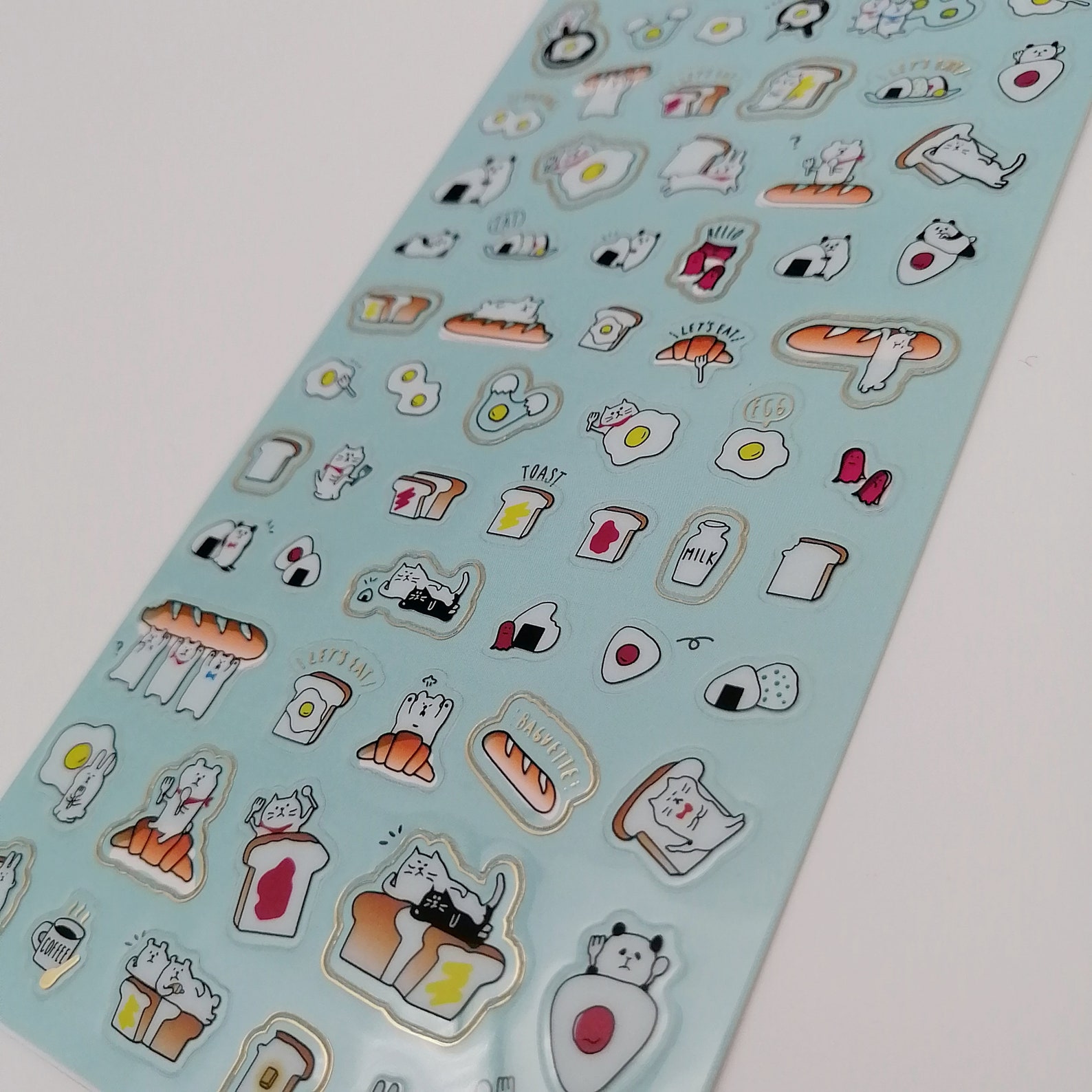 Kawaii Food Stickers Hungry Cat Stickers Fried Egg Stickers - Etsy UK