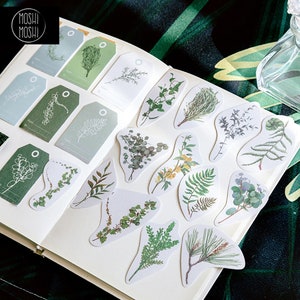 Botanical Sticker Pack, Foliage Stickers, Plant Stickers 40 Pcs, Gift ...