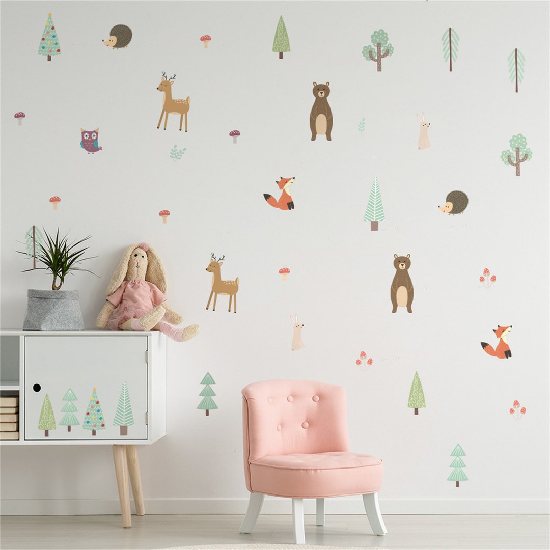 Woodland Wall Stickers Pine Tree Wall Stickers Woodland - Etsy UK