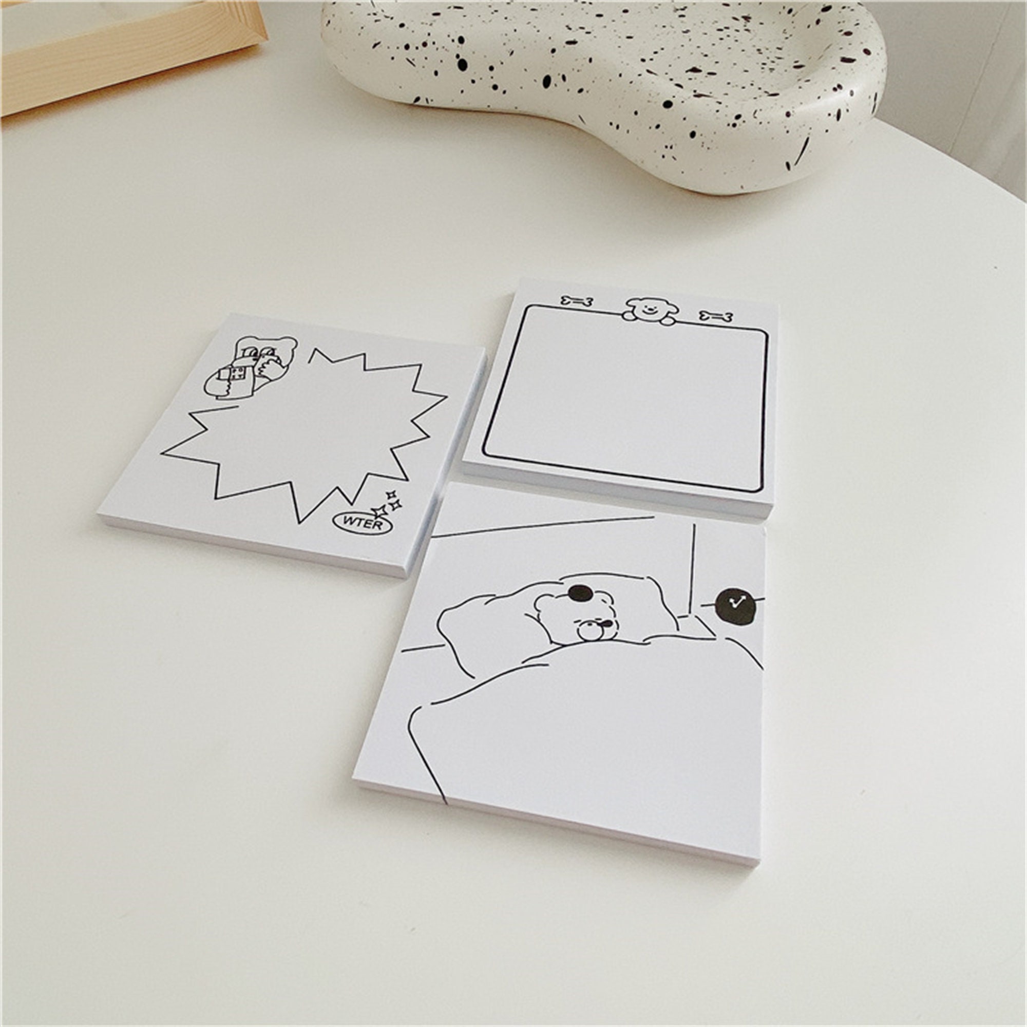Stationery Notepads Paper & Party Supplies Illustrated Black and White ...