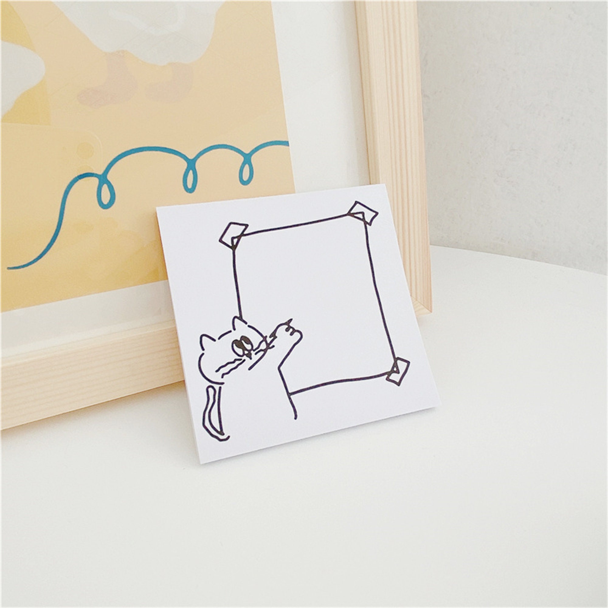 Kawaii Cat Notepads Black and White Note Pad Cute Cat Note | Etsy