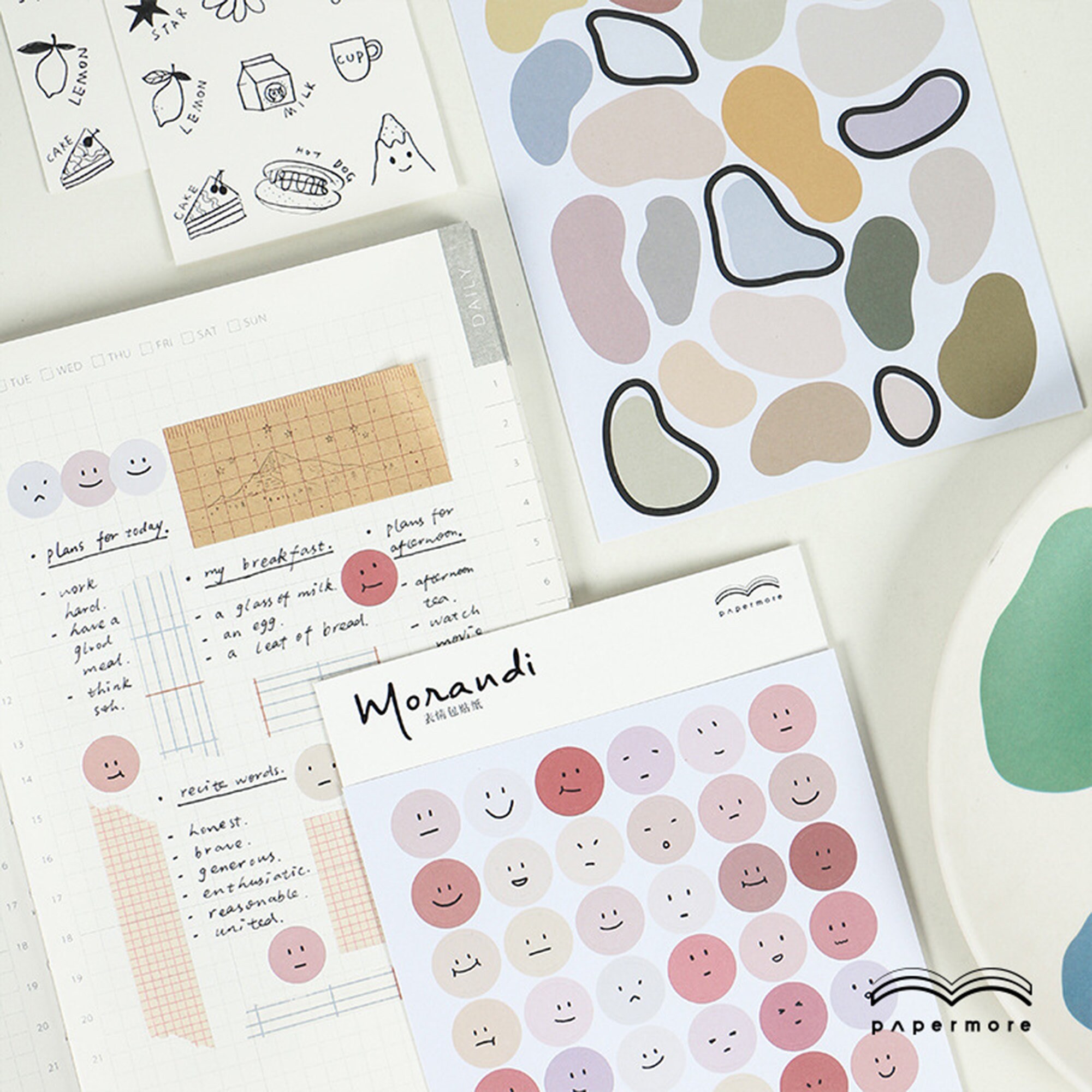 Cute Face Stickers Planner Stickers Cotton Candy Stickers - Etsy