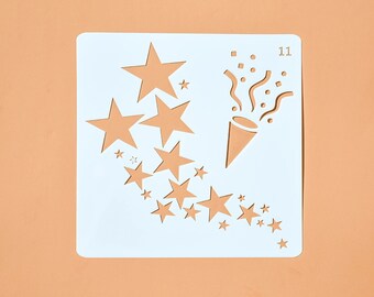 Line Design Stencil, Reusable Line Design Stencil, Art Stencil DIY ...