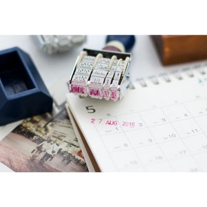 Vintage Style Wooden Date Stamp, Old Date Stamper, Hand Stamp, Journal ...