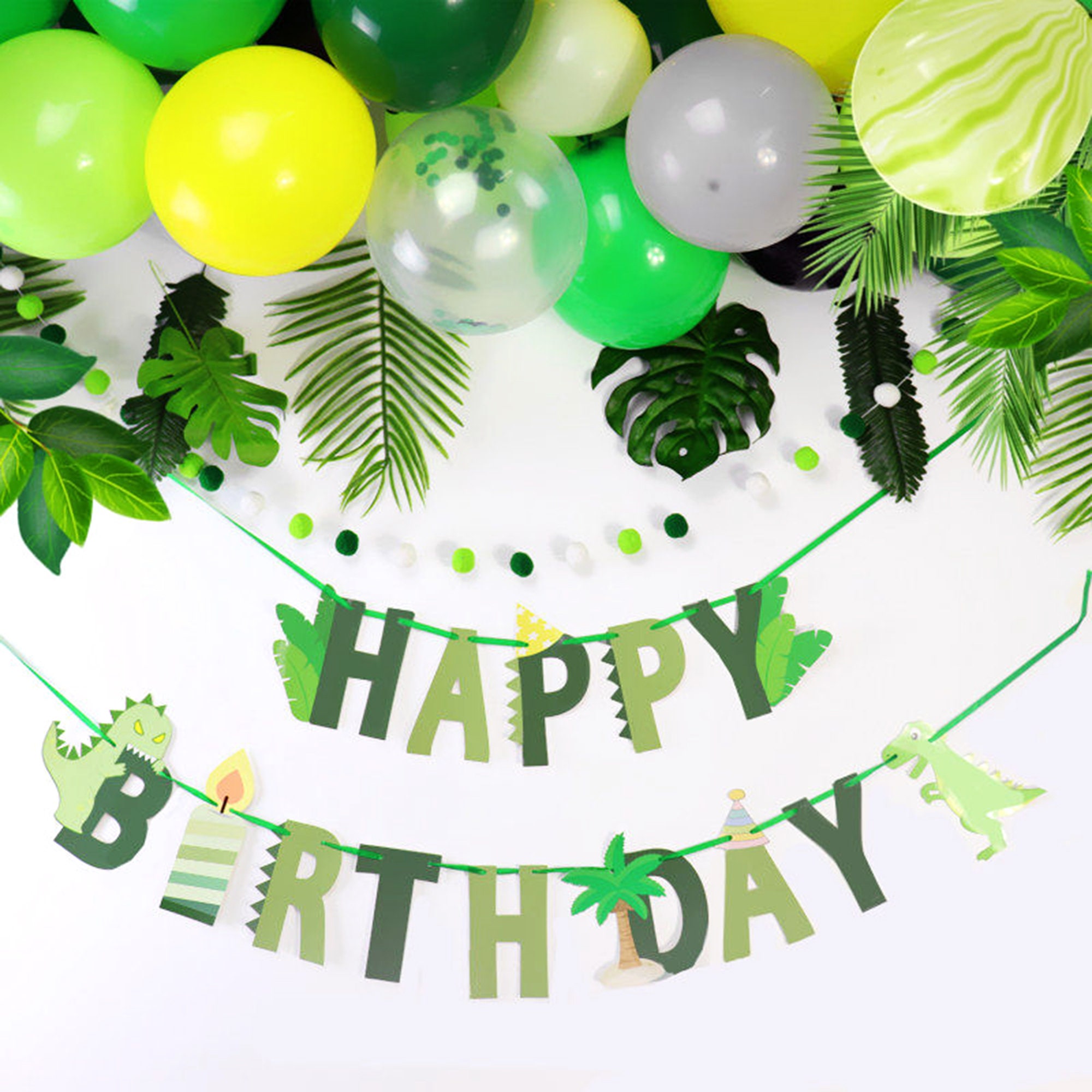 Dinosaur Birthday Bunting Paper Garland Boys Birthday Party - Etsy