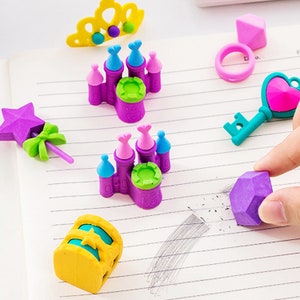 Princess Eraser Pack Cute Erasers for Girls Kawaii Castle - Etsy