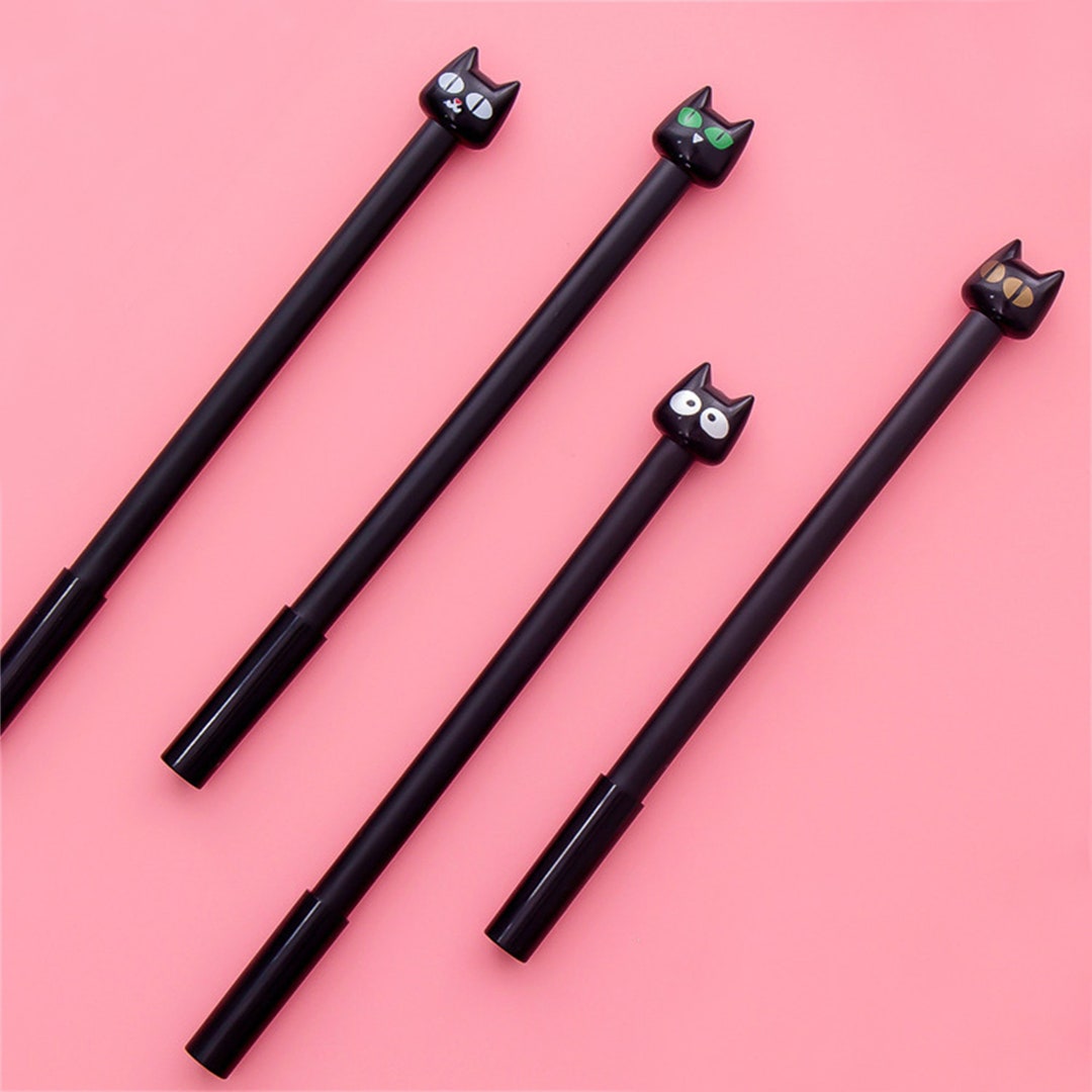 Cute Black Cat Pen Kawaii Novelty Pen Cat Lover Gift Animal - Etsy