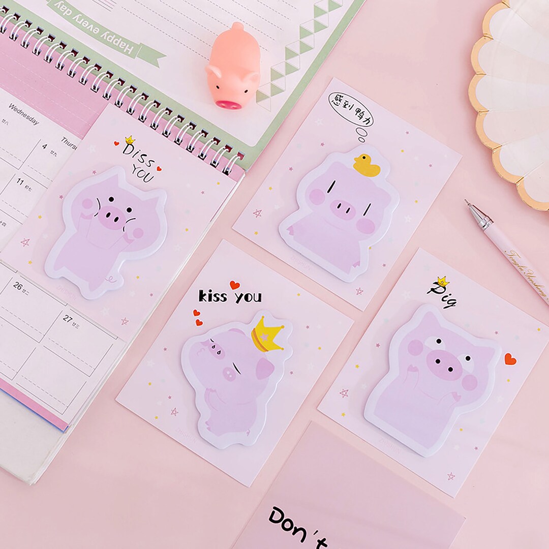 Cute Piggy Sticky Notes Animal Sticky Notes Little Piggy - Etsy