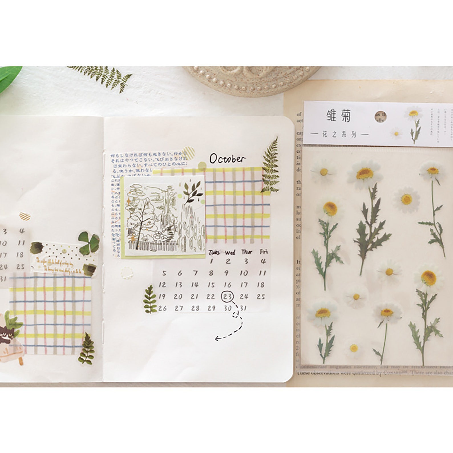 Wildflower Stickers Botanical Sticker Pack Foliage Stickers - Etsy