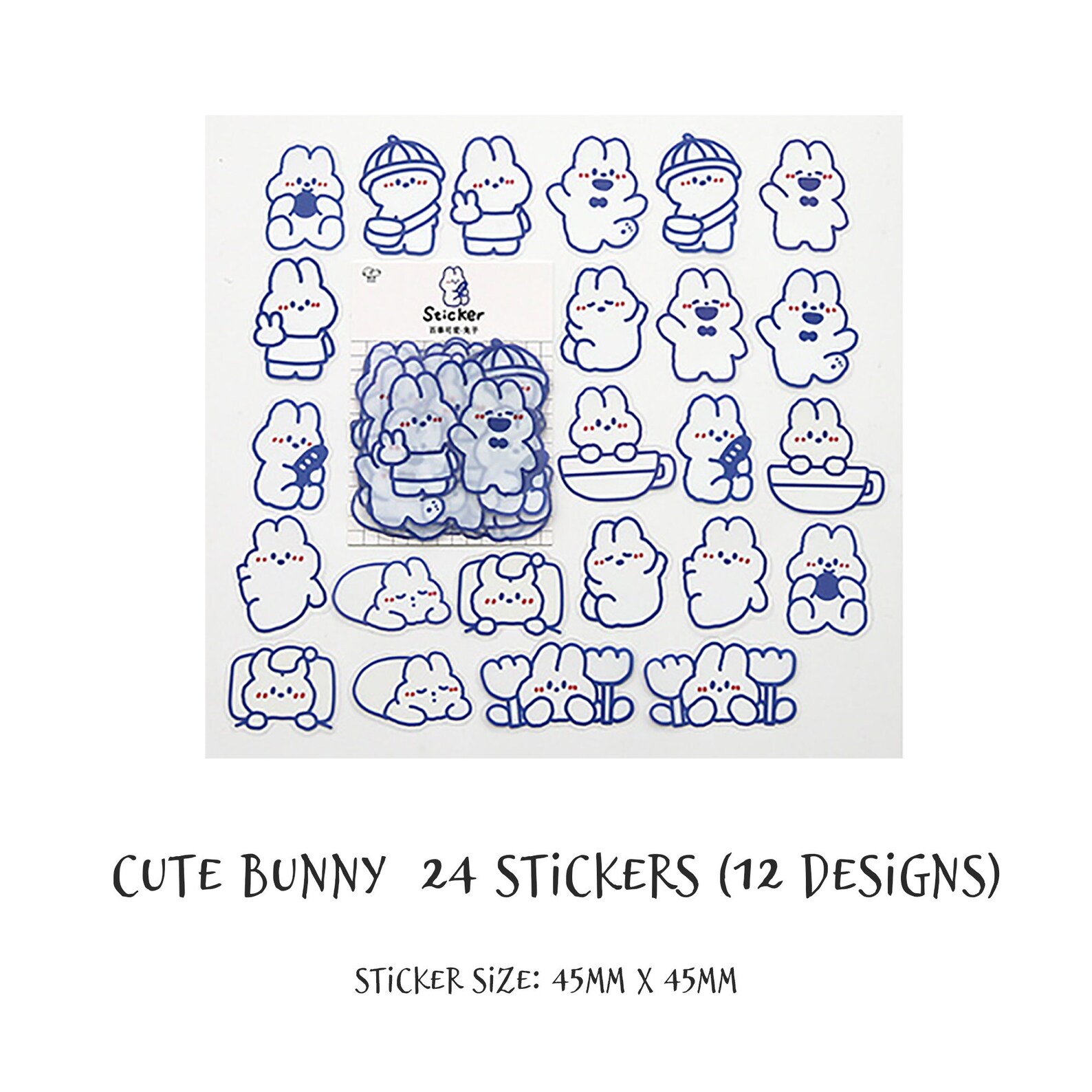 Character Sticker Pack Translucent Stickers Individual | Etsy