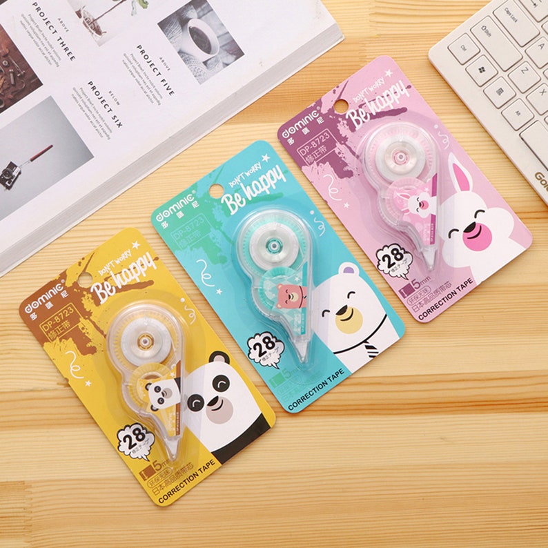 Cute Animal Correction Tape Kawaii Stationeryschool - Etsy UK