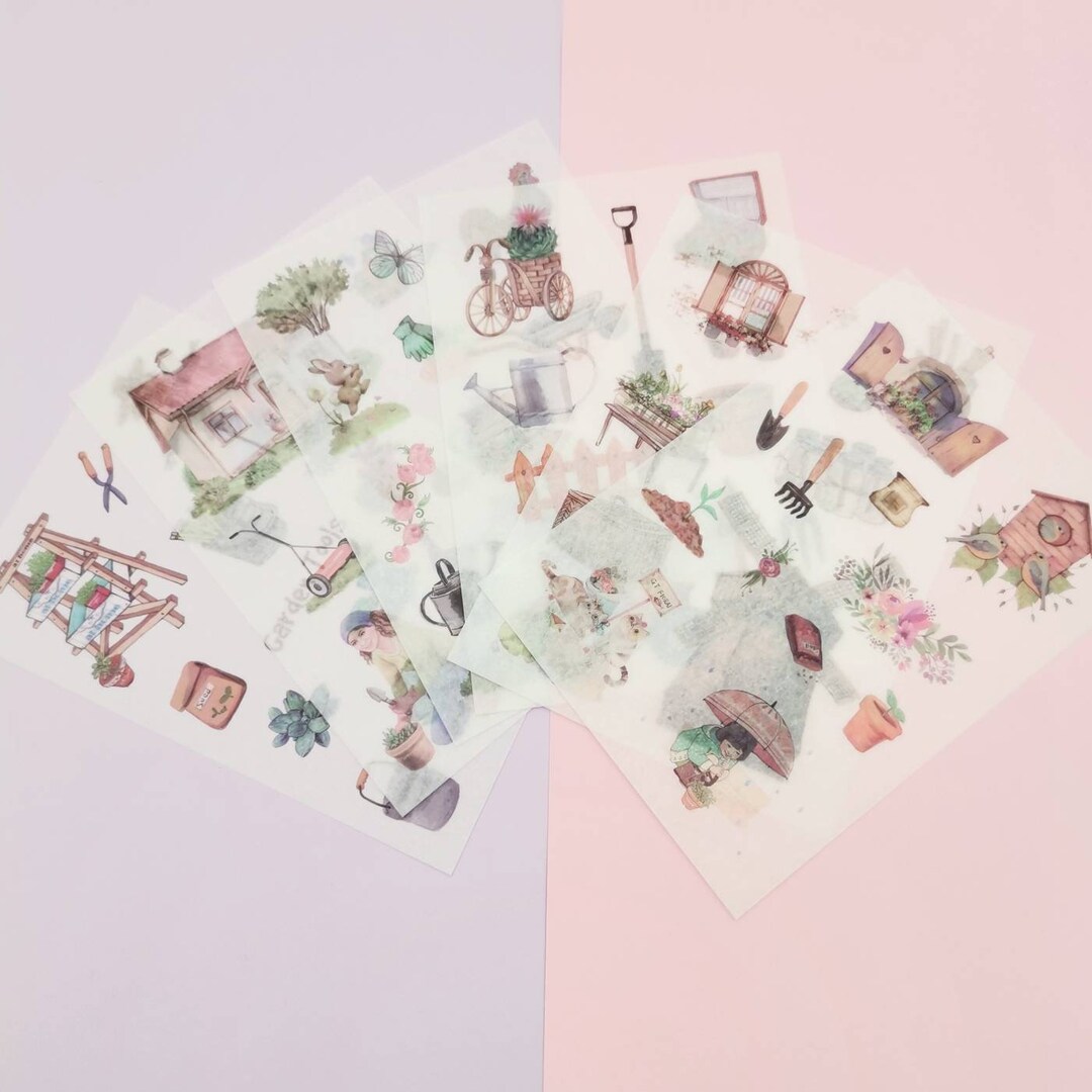 Country Life Stickers Gardening Stickers, Garden Lovers Scenes, Washi ...