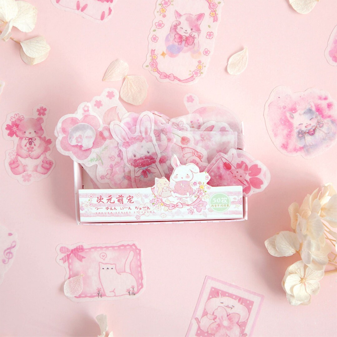 Sakura Stickers Sakura Sticker Pack Blossom Stickers - Etsy