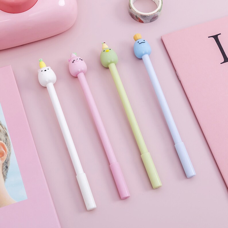 Cute Animal and Fruit Pens Strawberry Cat Pen Dinosaur - Etsy