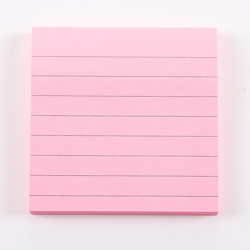 Lined Sticky Notes Coloured Paper Notes Mini Lined Pad - Etsy UK