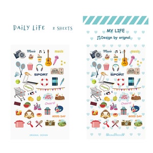 City Scene Stickers, Daily Life Sticker Set, Pastimes Stickers ...