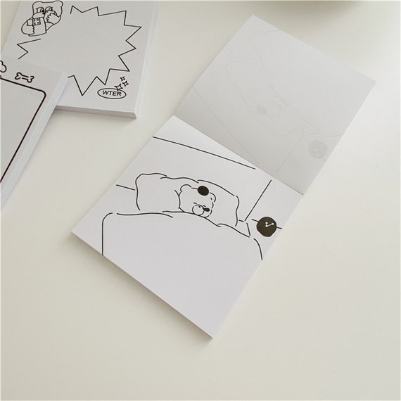 Stationery Notepads Paper & Party Supplies Illustrated Black and White ...