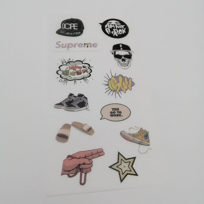 Rock N Roll Stickers Skater Boy Stickers Washi Paper | Etsy