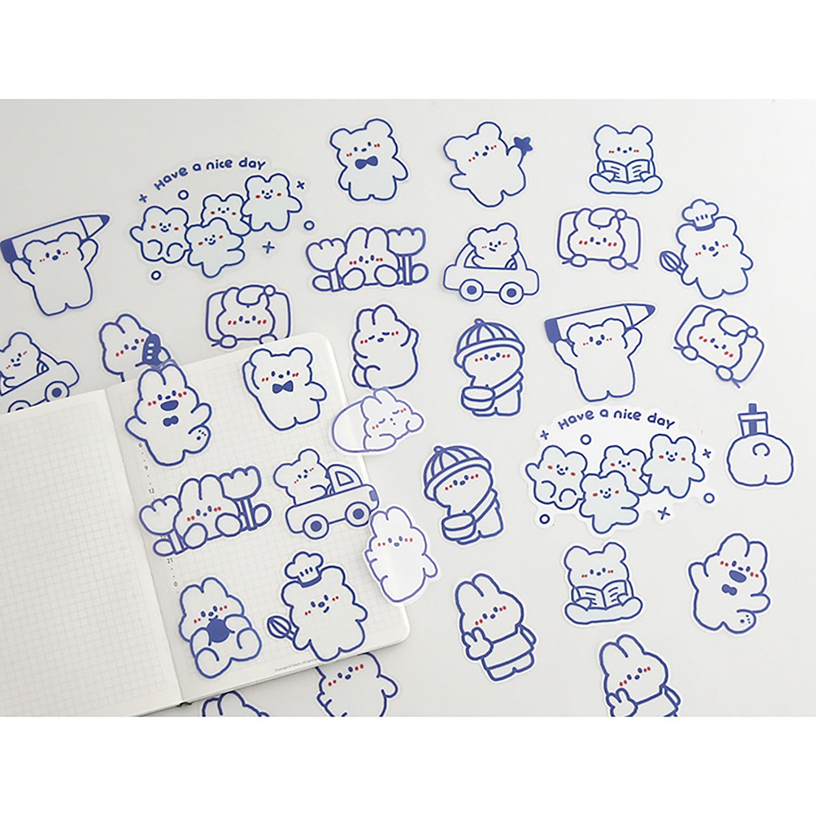 Character Sticker Pack Translucent Stickers Individual | Etsy