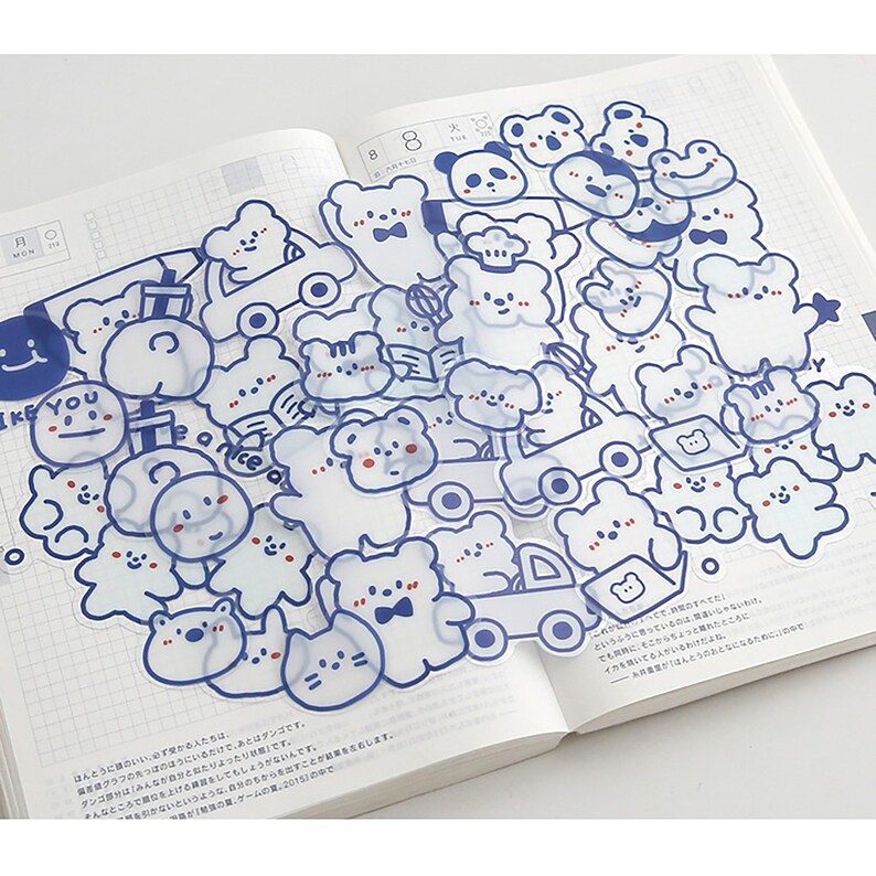 Character Sticker Pack Translucent Stickers Individual | Etsy