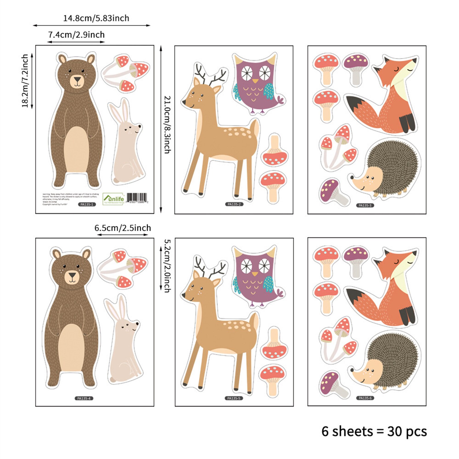 Woodland Wall Stickers Pine Tree Wall Stickers Woodland - Etsy UK