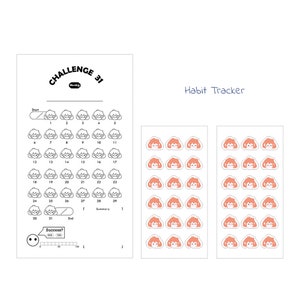 31 Days Tracker Stickers Challenge 31 Days With Stickers - Etsy UK