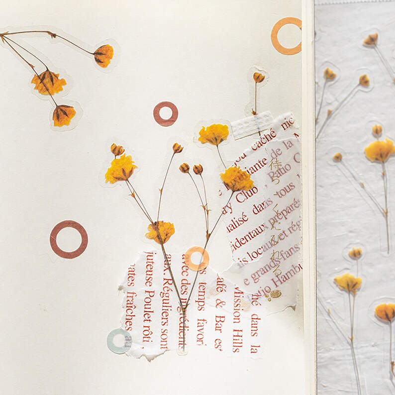 Wildflower Stickers Botanical Sticker Pack Foliage Stickers - Etsy