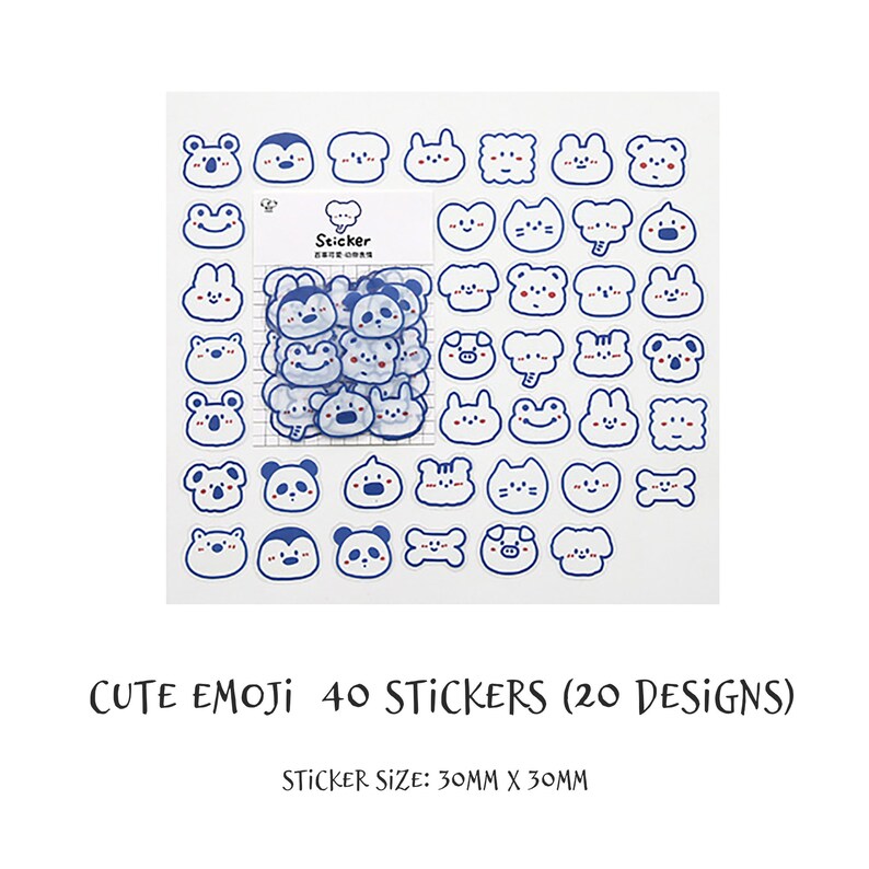 Character Sticker Pack Translucent Stickers Individual | Etsy