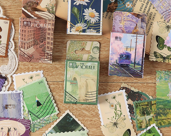 Vintage Stamp Sticker Pack, Nostalgic Era Stamp Stickers Pack, Stamp ...