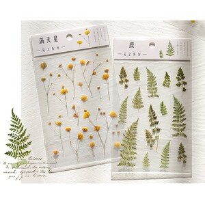 Wildflower Stickers, Botanical Sticker Pack, Foliage Stickers ...