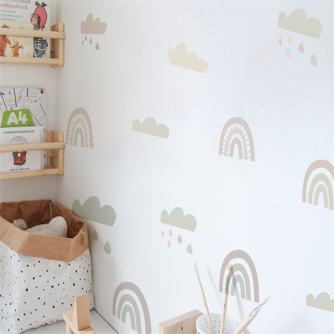 Neutral Rainbow Wall Stickers Cream Wall Stickers Wall - Etsy
