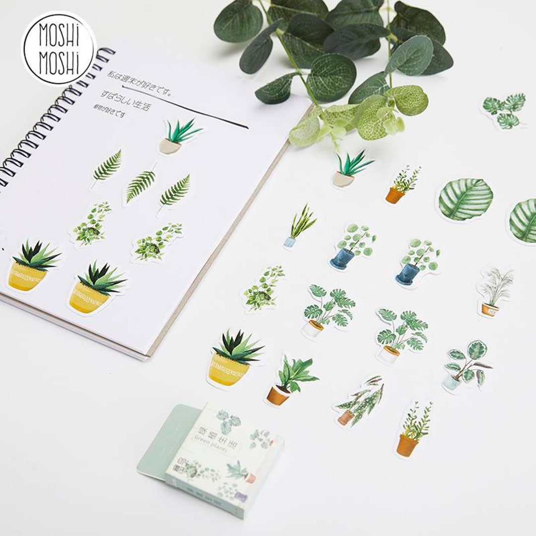 Houseplant Stickers Exotic Plants Sticker Set Botanical - Etsy