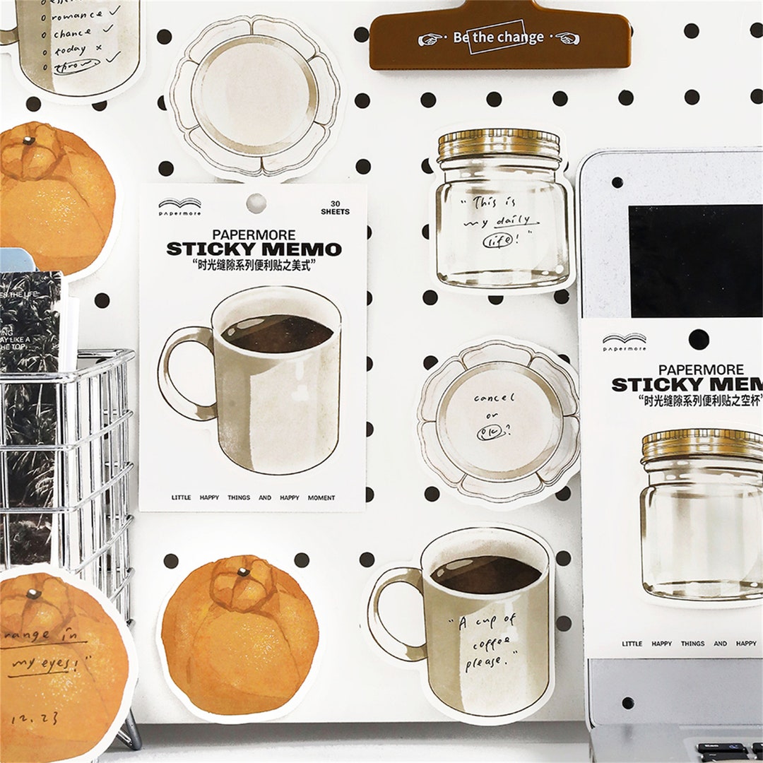 Novelty Sticky Notes 4 Unique Designs Memo Pads for Coffee 30 Sheets ...
