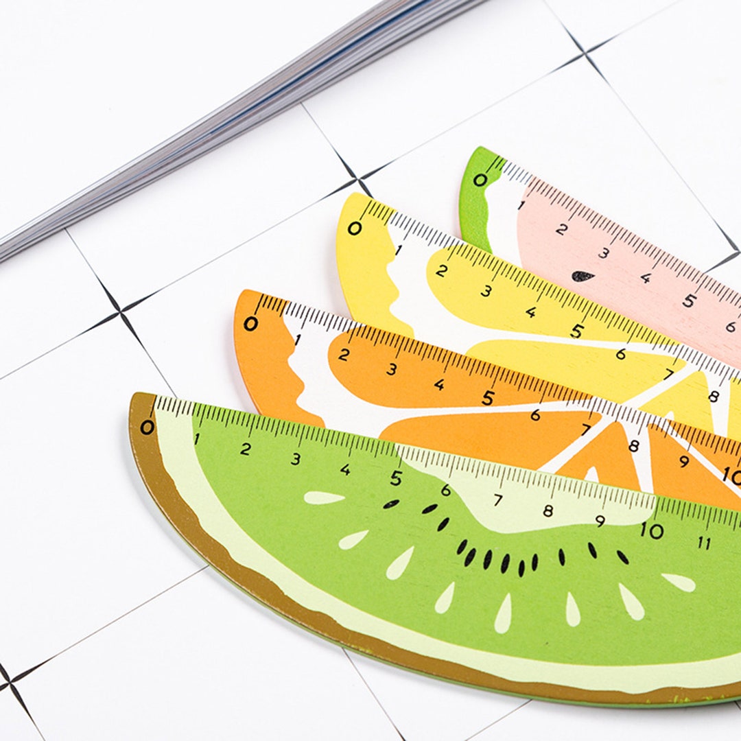 Fruit Wooden Ruler, Cute Stationery Gift, School Supplies, Kawaii ...