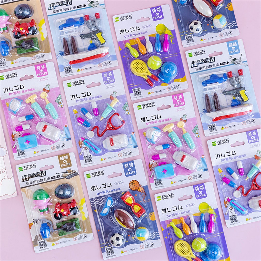 Boys Eraser Pack Kids Cute Erasers Novelty Erasers Set - Etsy