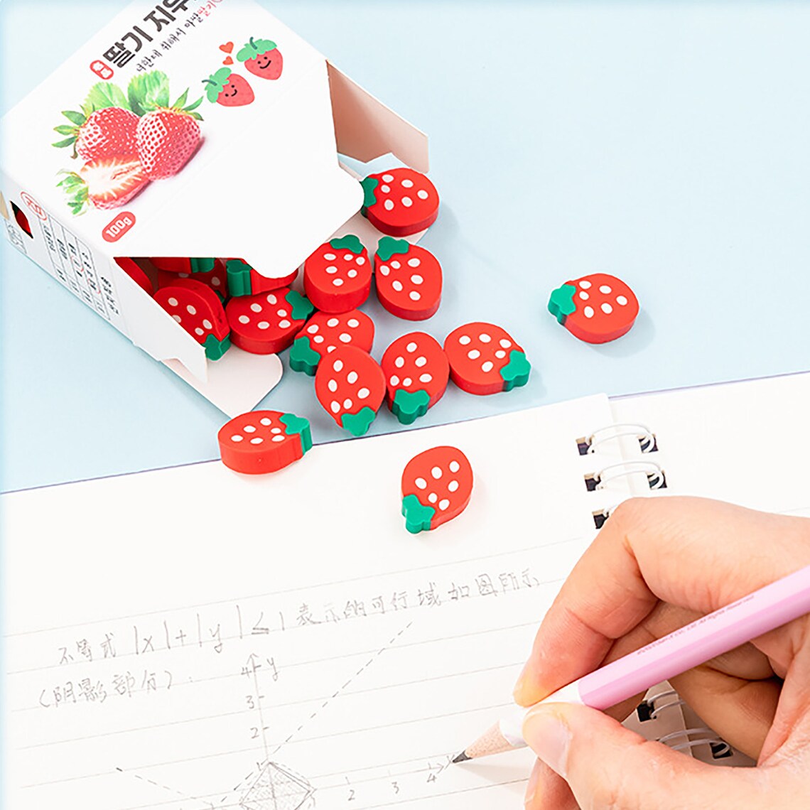 Mini Fruit Erasers Banana Strawberry Peach Grape Erasers - Etsy India