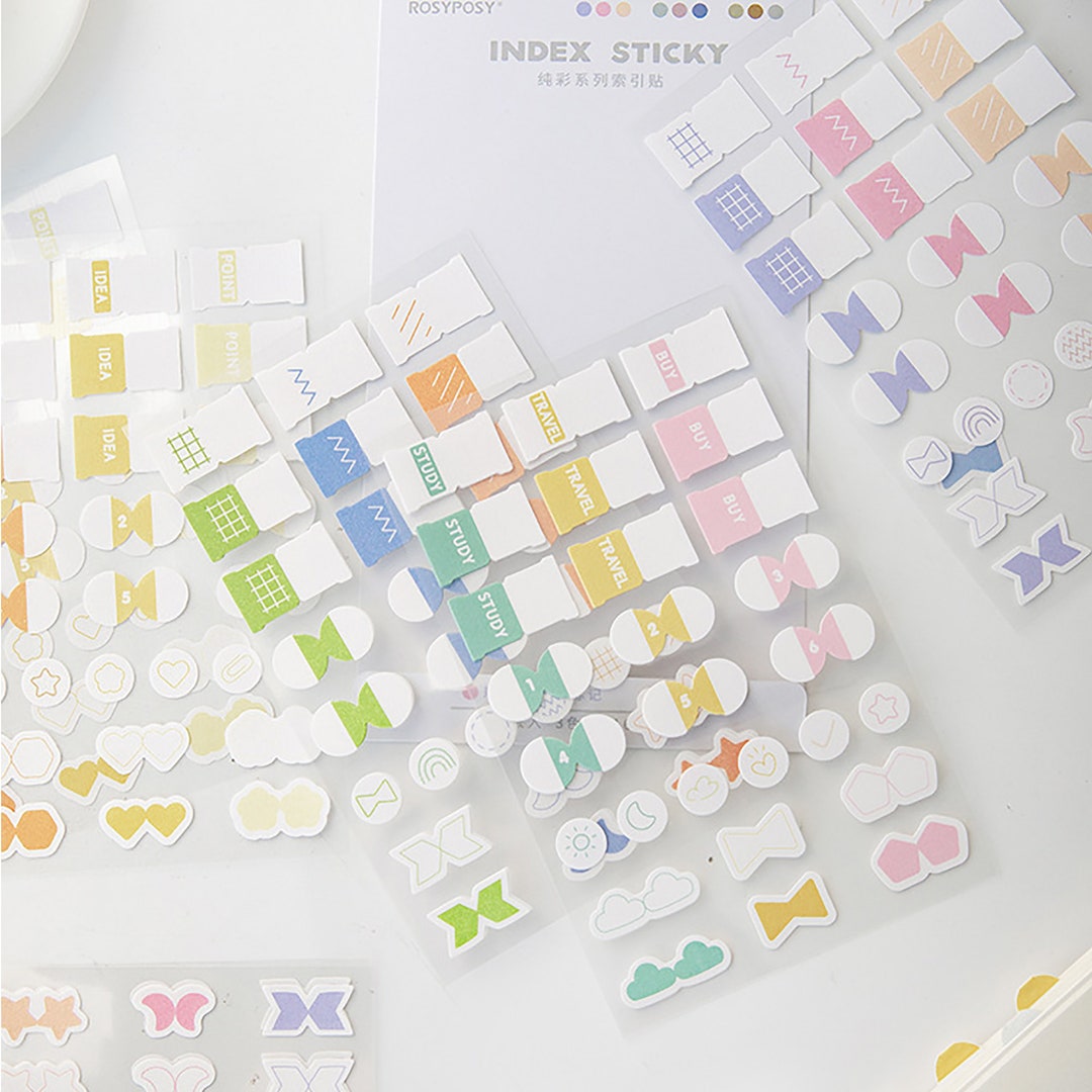 Index Stickers, Glitter Index Stickers, Page Marker Stickers, Index ...