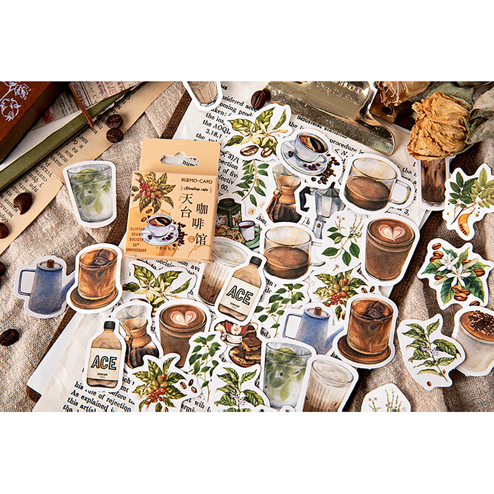 Coffee Sticker Pack Cafe Stickers 46 Pcs Planner Stickers | Etsy