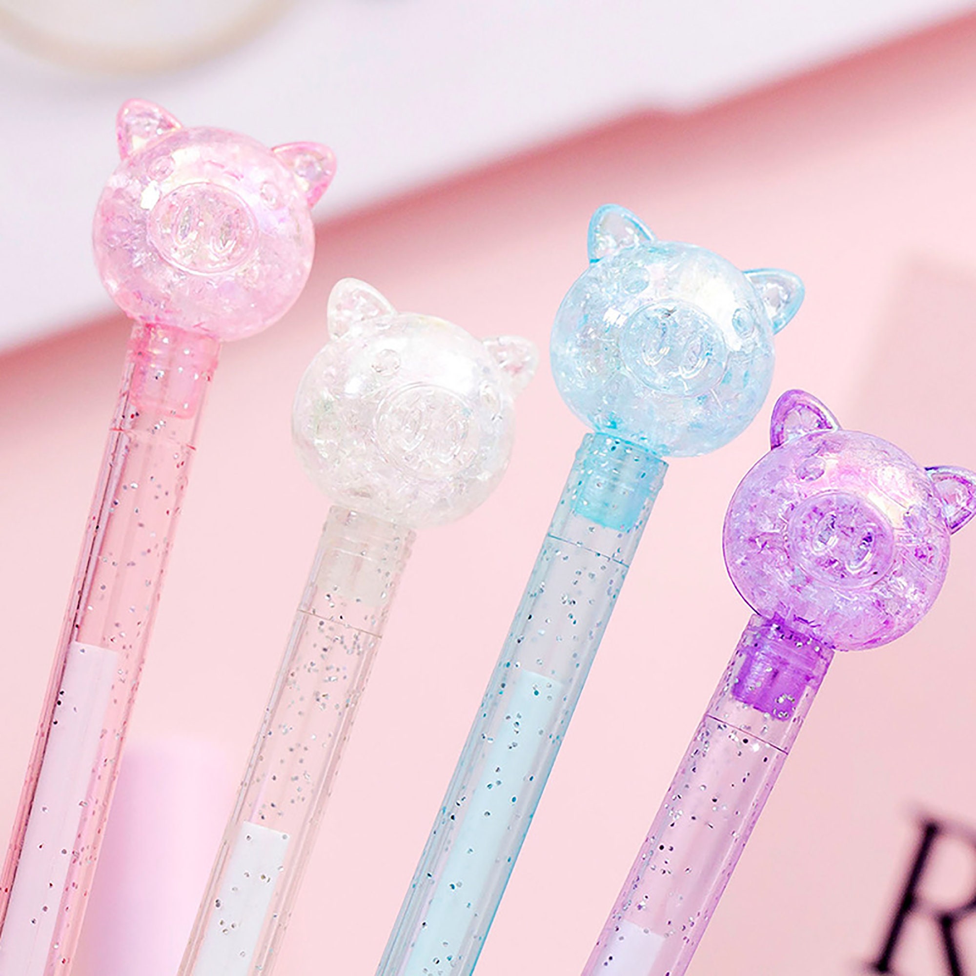 Cute Glittering Piggy Pen Iridescent Animal Pens Animal | Etsy