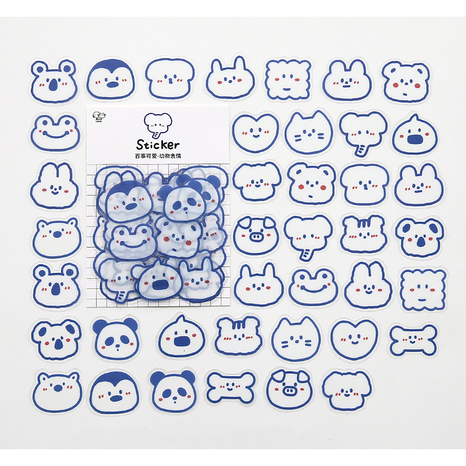 Character Sticker Pack Translucent Stickers Individual | Etsy