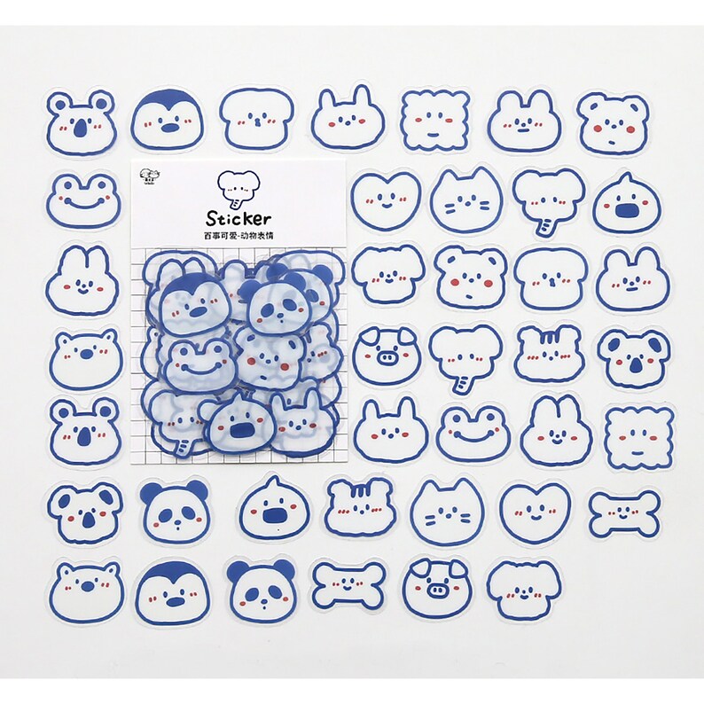 Character Sticker Pack Translucent Stickers Individual | Etsy