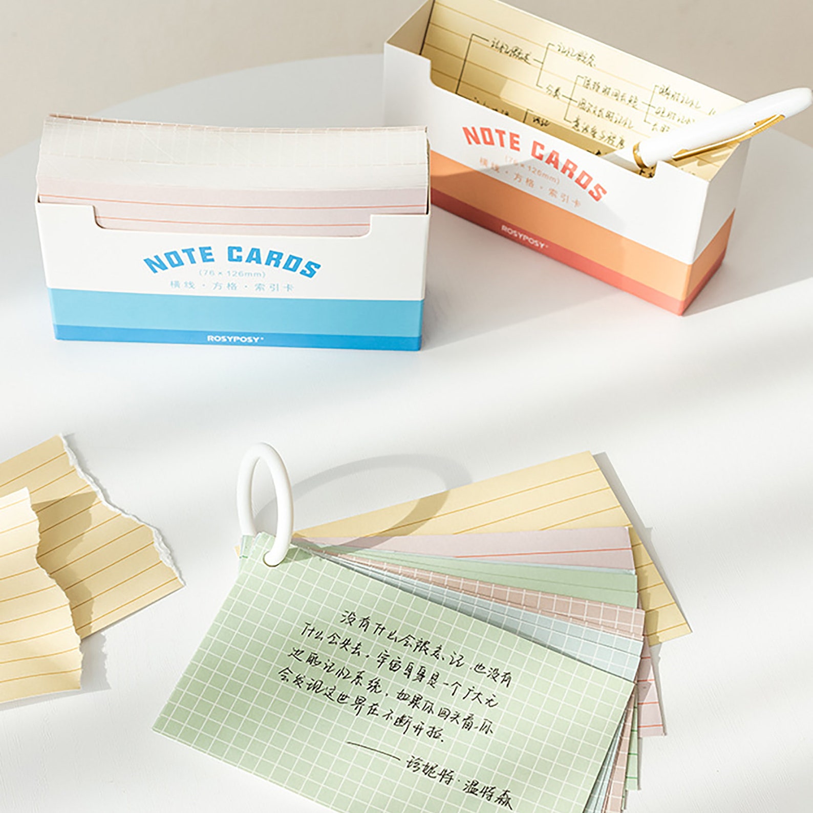 Study Notes Revision Cards Set Lined Study Cards Grid Study - Etsy