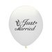 Just Married Balloons Newlywed Balloons Purple Confetti - Etsy
