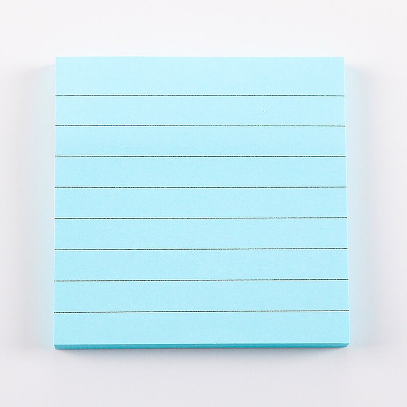 Lined Sticky Notes Coloured Paper Notes Mini Lined Pad - Etsy UK