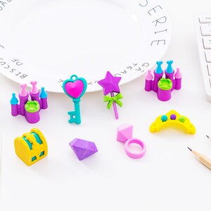Princess Eraser Pack Cute Erasers for Girls Kawaii Castle - Etsy