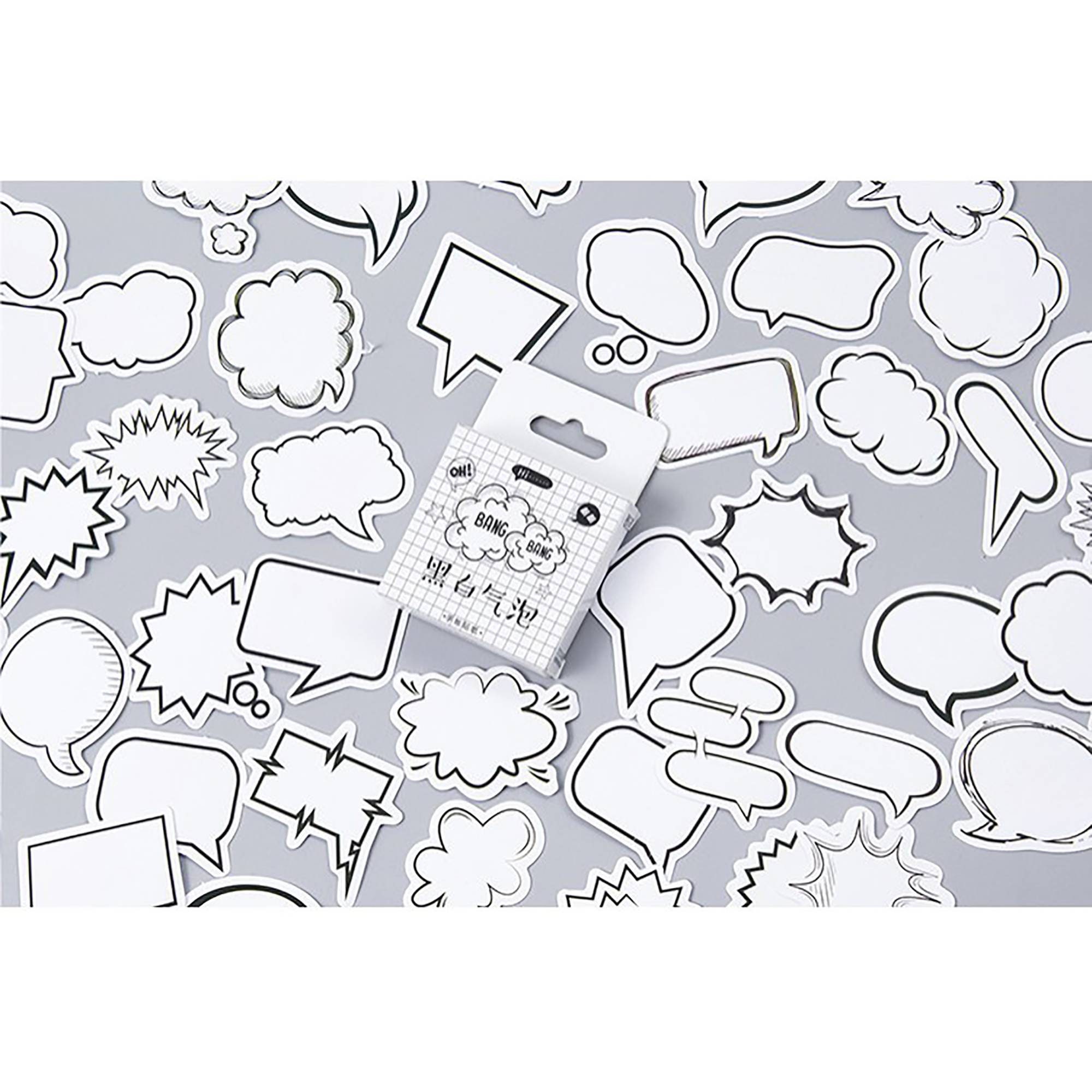 Speech Bubble Stickers Cartoon Strip Stickers Writable | Etsy