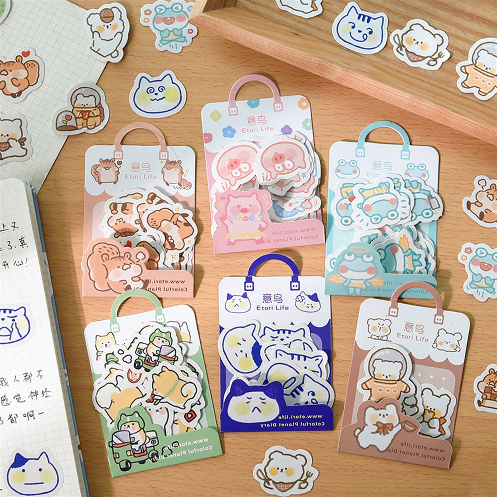 Cute Emoti Planner Sticker Pack Kawaii Cats Stickers Funny - Etsy