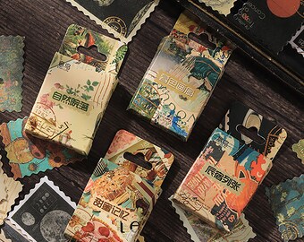 Vintage Stamp Sticker Pack, Nostalgic Era Stamp Stickers Pack, Stamp ...